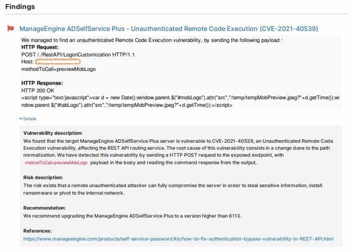 How to detect the Zoho ManageEngine ADSelfService Plus RCE (CVE-2021 ...