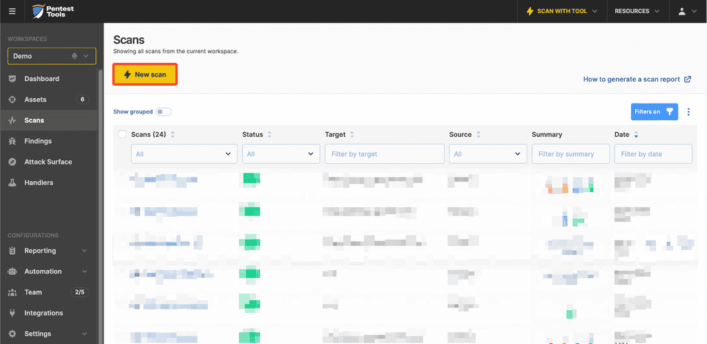 Change log for Pentest-Tools.com